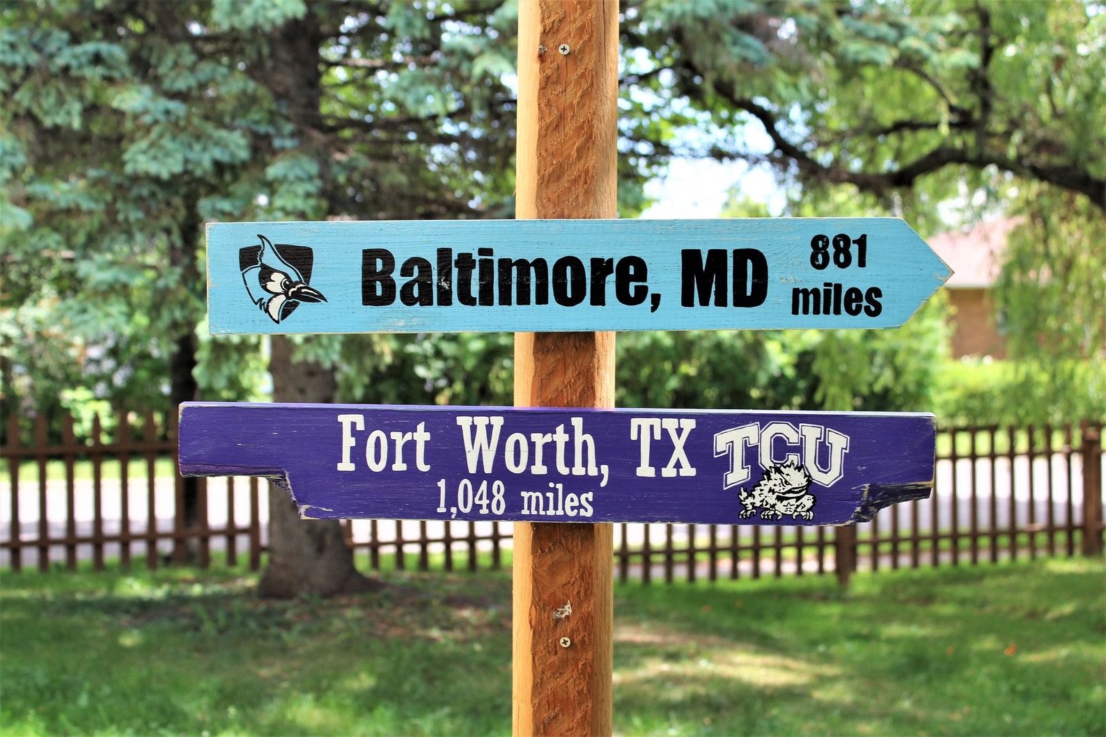 Wooden Signs With City and Distance Personalized Hand Painted - Etsy