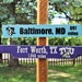 Wooden Signs With City and Distance, Personalized Hand Painted ...