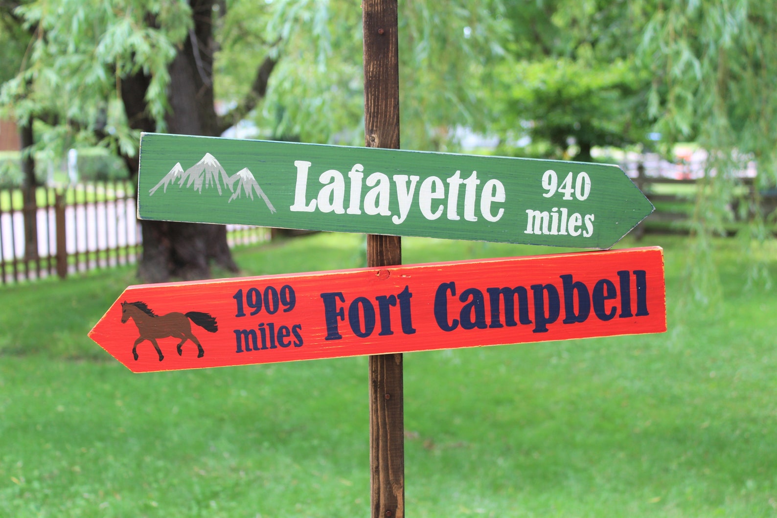 Custom Outdoor Directional Mileage Signs / Hand Painted - Etsy