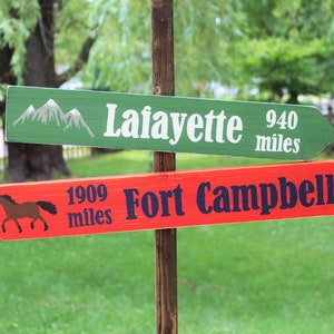 Custom Outdoor Directional Mileage Signs / Hand Painted Distressed ...