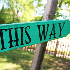This Way That Way Directional Signs, Hand Painted Distressed Wooden ...