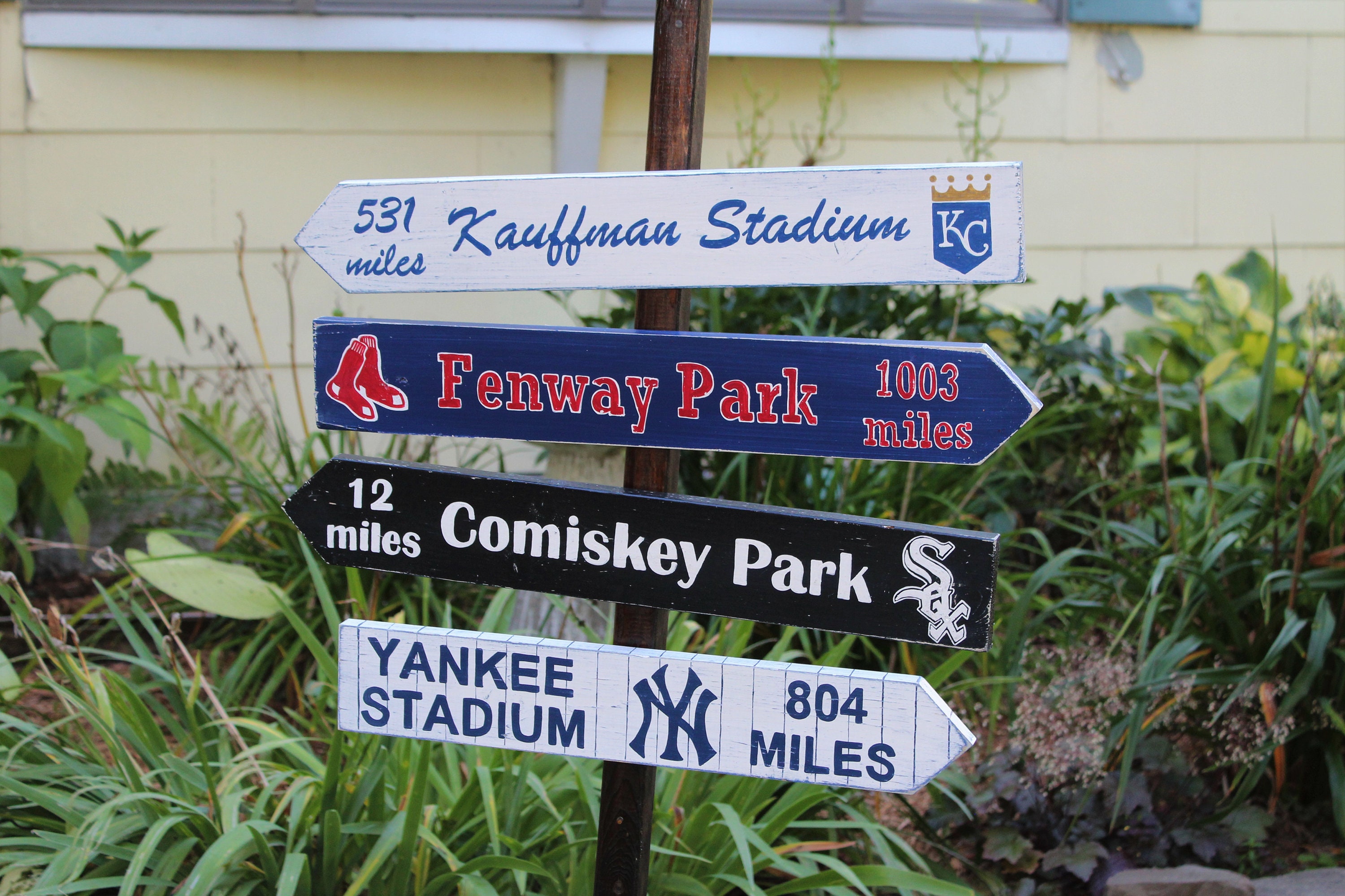 Custom Hand Painted Distressed Wooden Directional Sign 6 Pack | Etsy