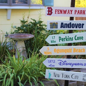 Custom Mile Marker Signs, Hand Painted Directional Signs With Locations ...