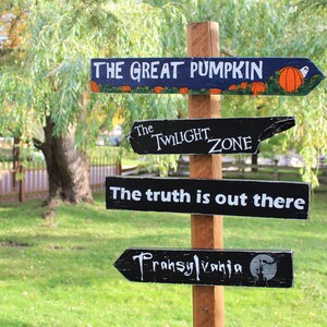 Hand Painted Distressed Wooden Directional Signs, Fantasy Directional ...