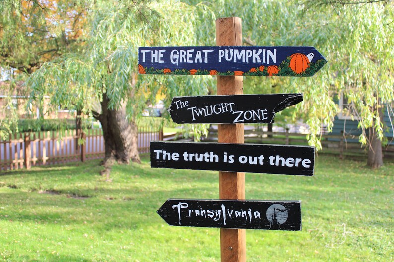 Hand Painted Distressed Wooden Directional Signs Fantasy - Etsy