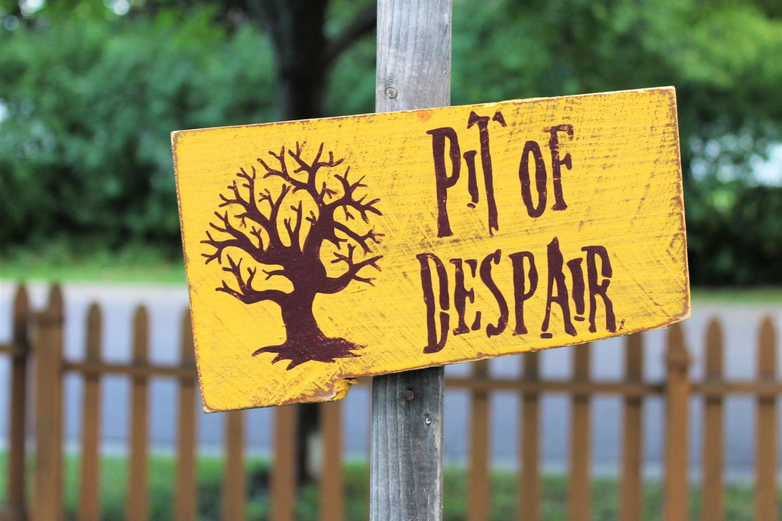 Pit of Despair Hand Painted Distressed Wooden Sign - Etsy