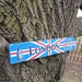 British Flag Wooden Directional Sign / Custom Hand Painted Travel Decor ...