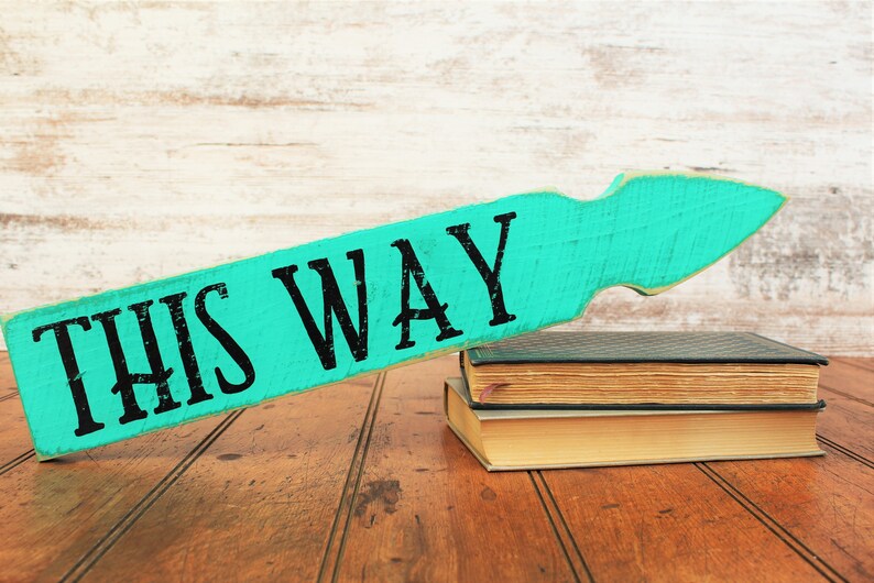 This Way That Way Directional Signs Hand Painted Distressed - Etsy