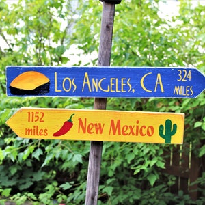 Custom Outdoor Directional Mileage Signs / Hand Painted Distressed ...