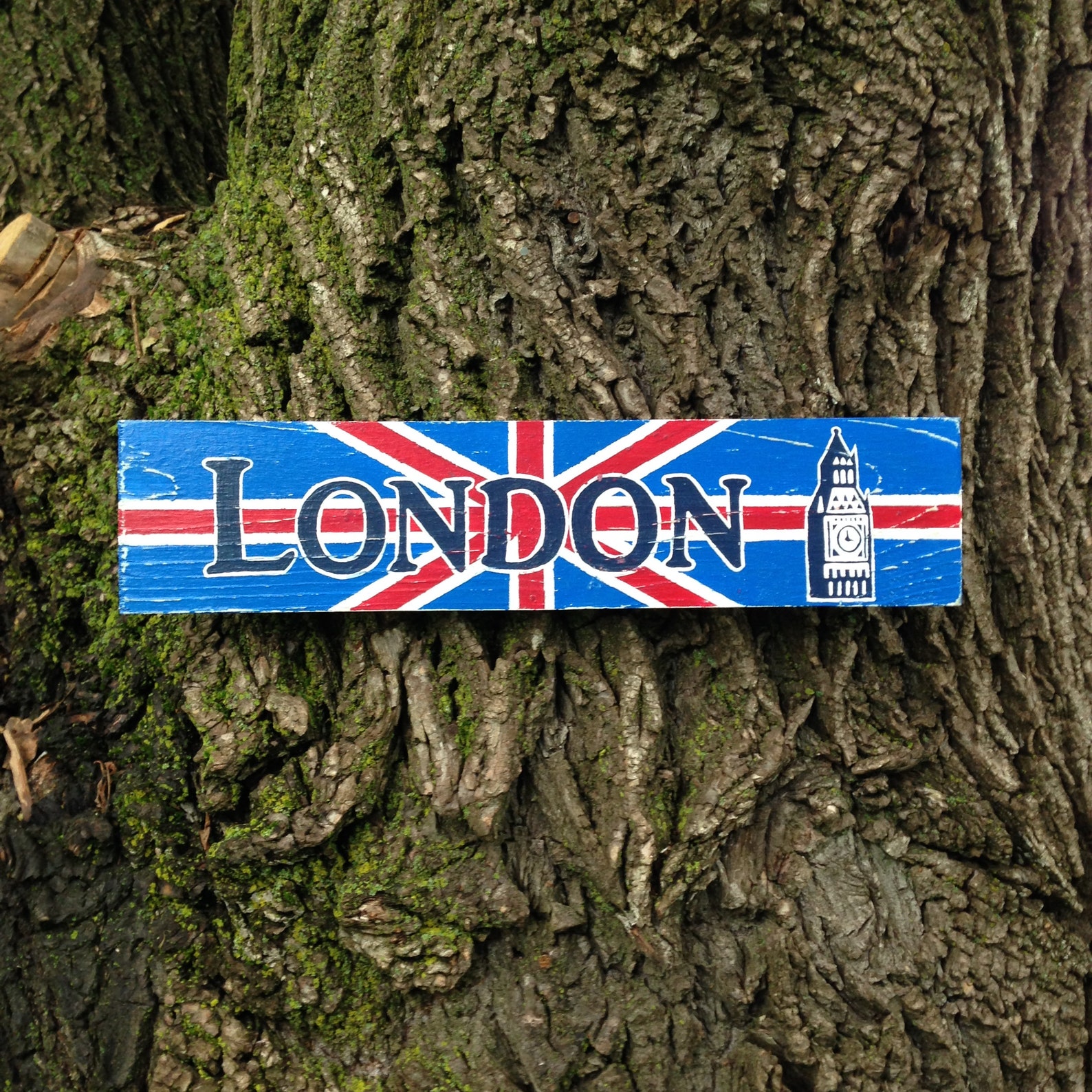 British Flag Wooden Directional Sign / Custom Hand Painted Travel Decor ...