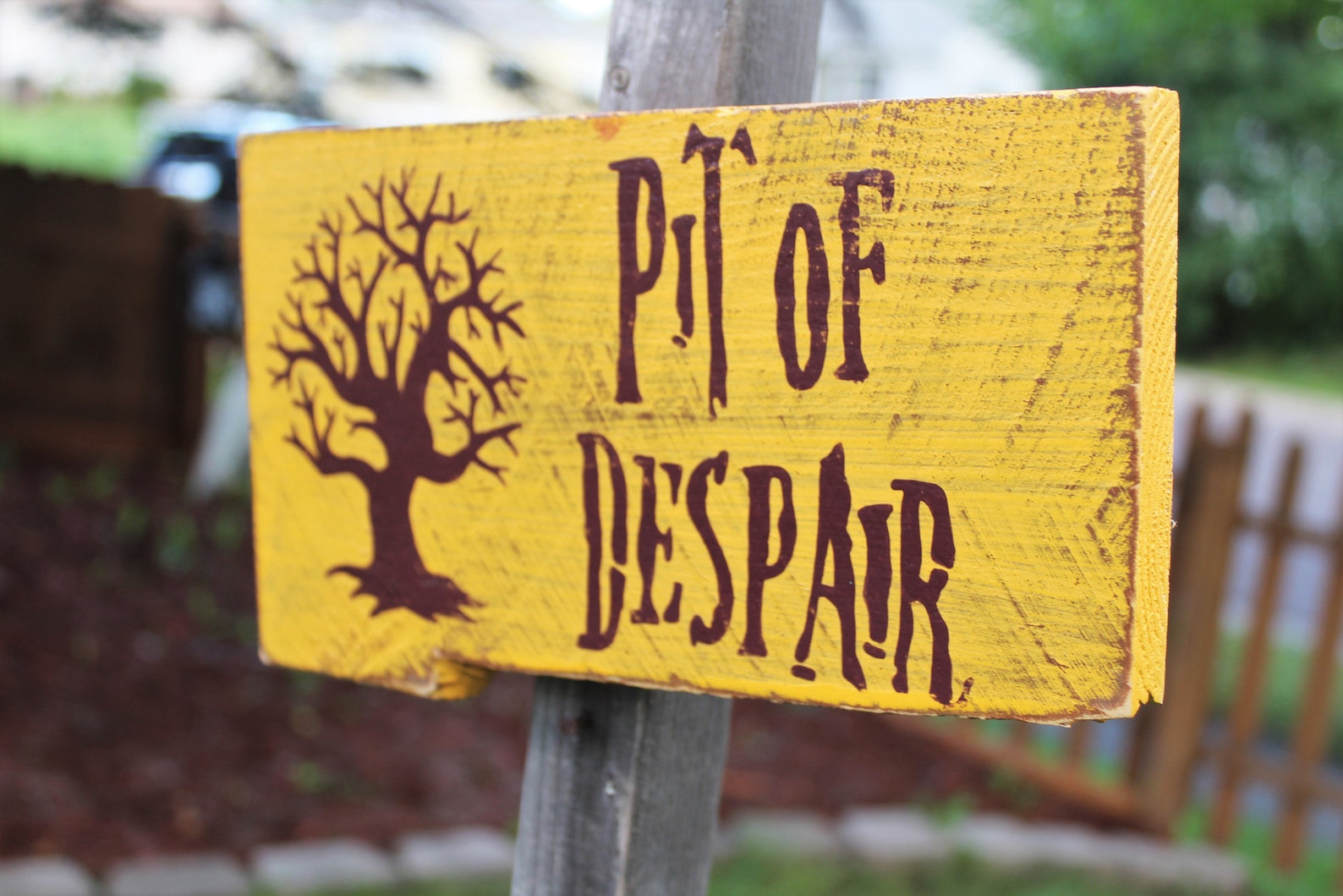 Pit of Despair Hand Painted Distressed Wooden Sign - Etsy
