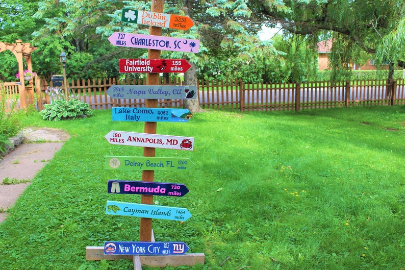 Custom Irish Wooden Directional Sign / Hand Painted Distressed Ireland ...