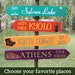 Custom Mile Marker Signs, Hand Painted Directional Signs With Locations ...