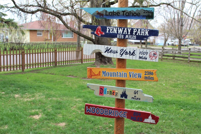 Personalized Directional Signs Custom Signs With Locations | Etsy
