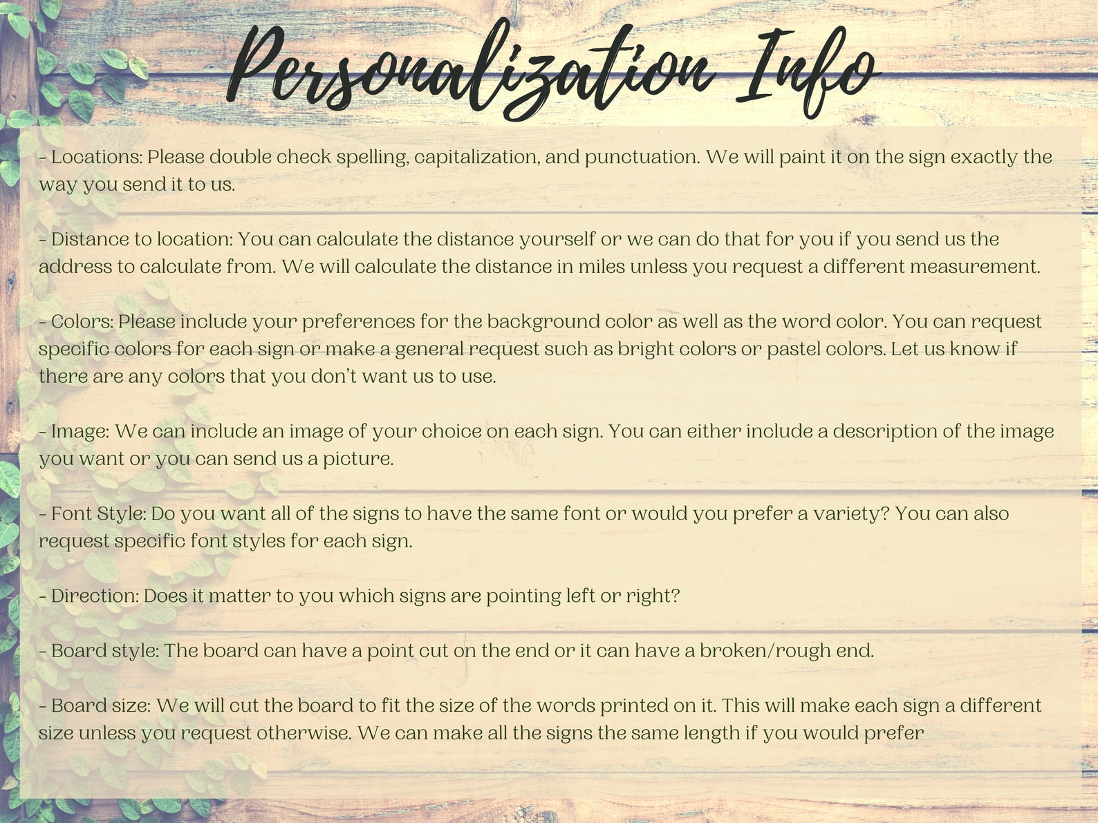 Custom Outdoor Directional Mileage Signs / Hand Painted - Etsy