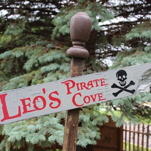 Custom Pirate Cove Distressed Wooden Directional Sign, Sign for ...