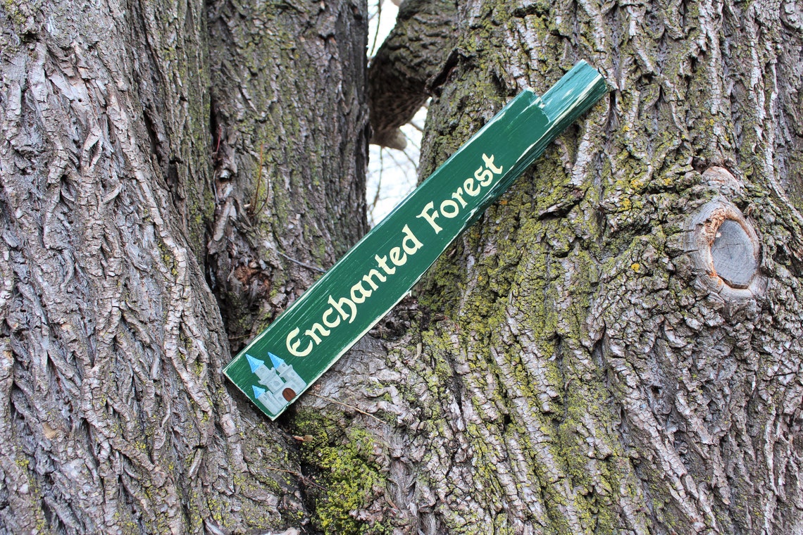 Enchanted Forest Wooden Directional Sign / Hand Painted - Etsy