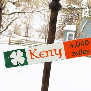 Custom Irish Wooden Directional Sign / Hand Painted Distressed Ireland ...