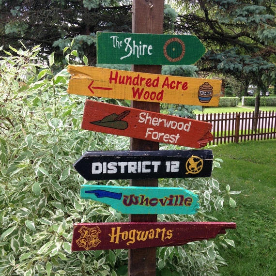 Wooden Directional Sign