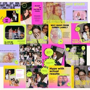 30 Trending and Neon Instagram Post Templates Canva Bold Gen-z ...