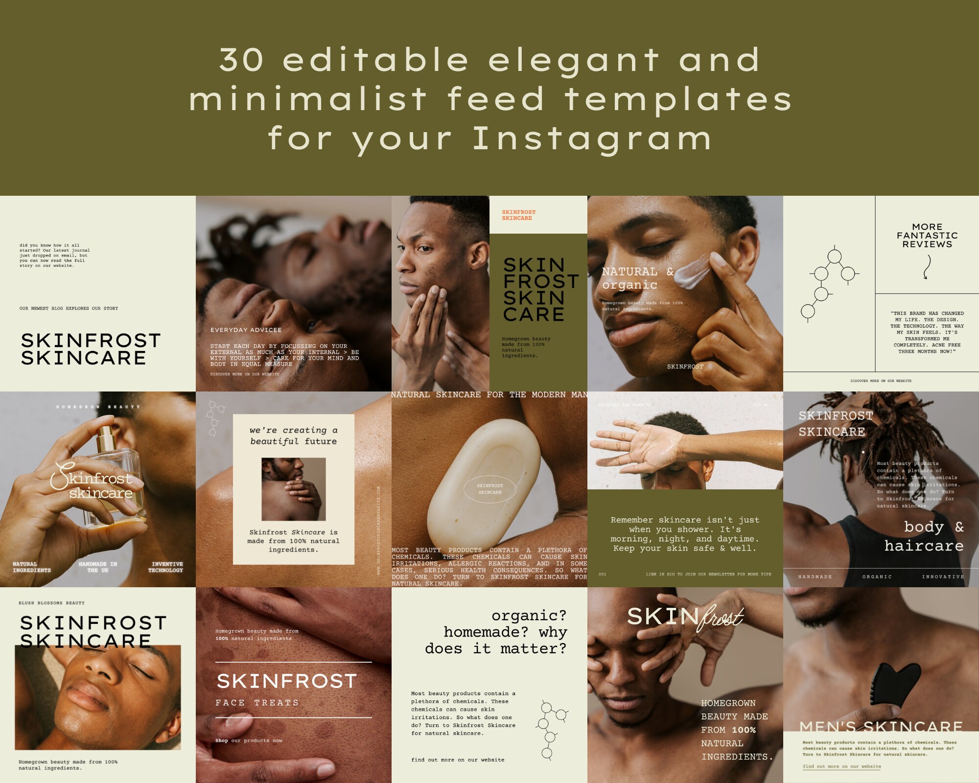 30 Elegant and Minimalist Instagram Post Templates Canva - Etsy