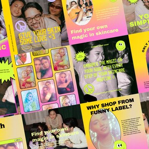 30 Trending and Neon Instagram Post Templates Canva Bold Gen-z ...