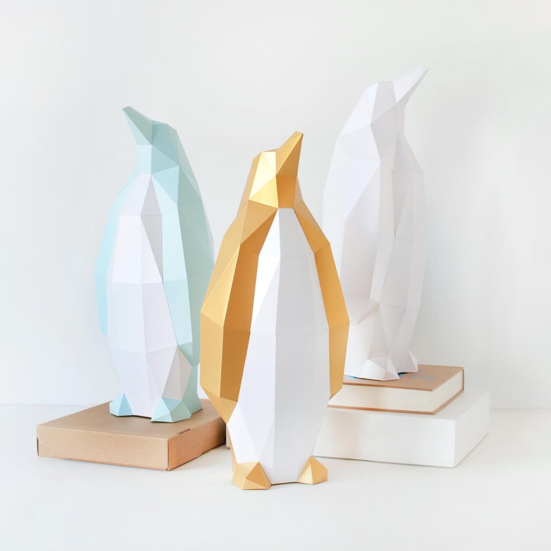 Papercraft Penguin Kit - Etsy