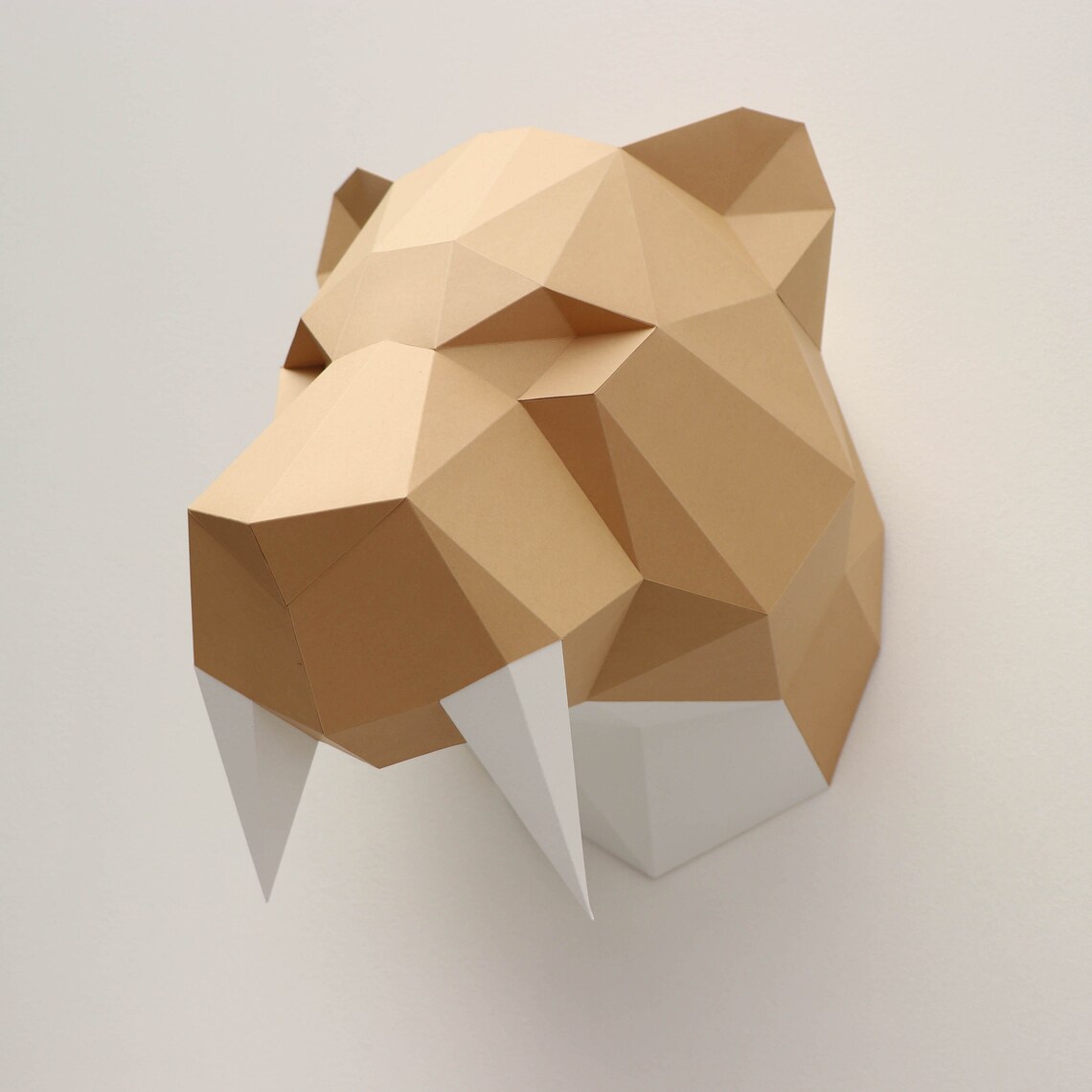 Papercraft Sabre Tooth Tiger Kit - Etsy