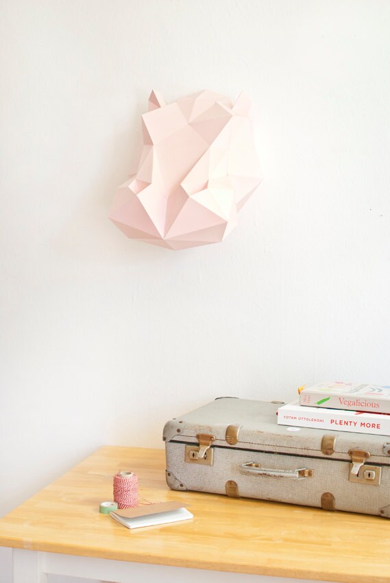 Papercraft Hippo Kit - Etsy