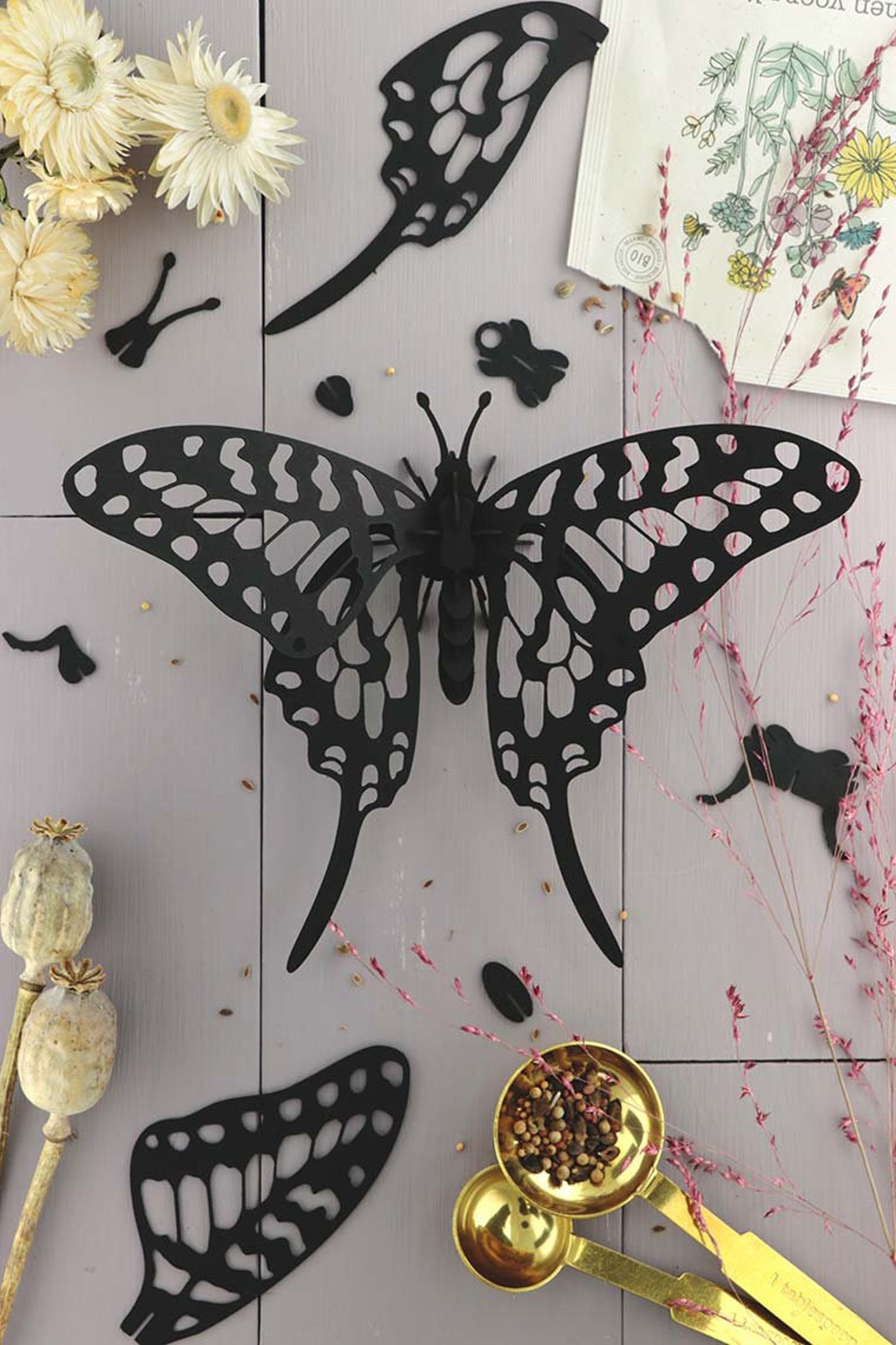 3D Mixed Insects Puzzle Set All Black | Etsy