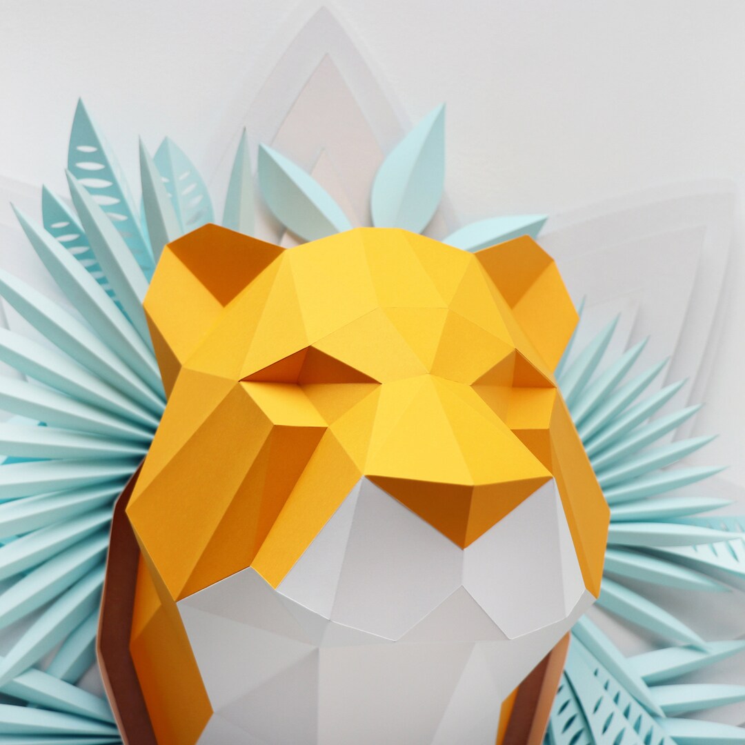 Papercraft Tiger Kit - Etsy