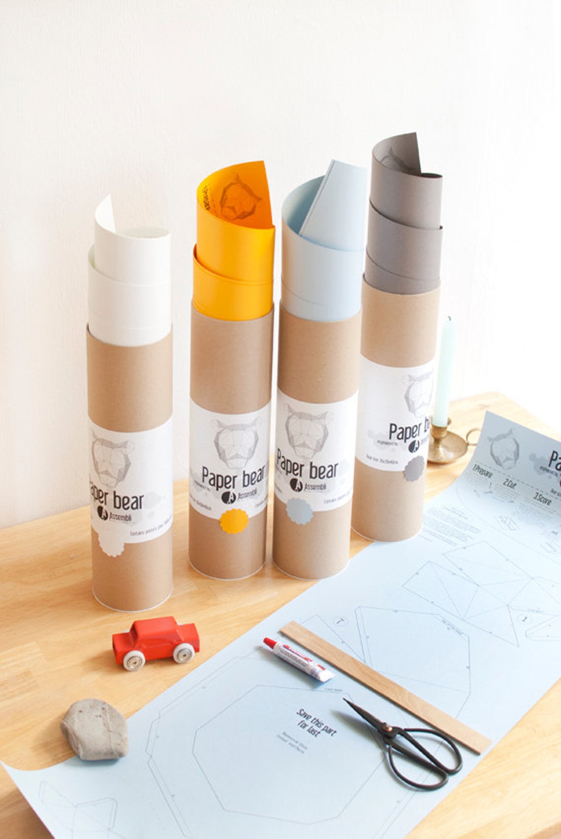 Papercraft Bear Kit - Etsy