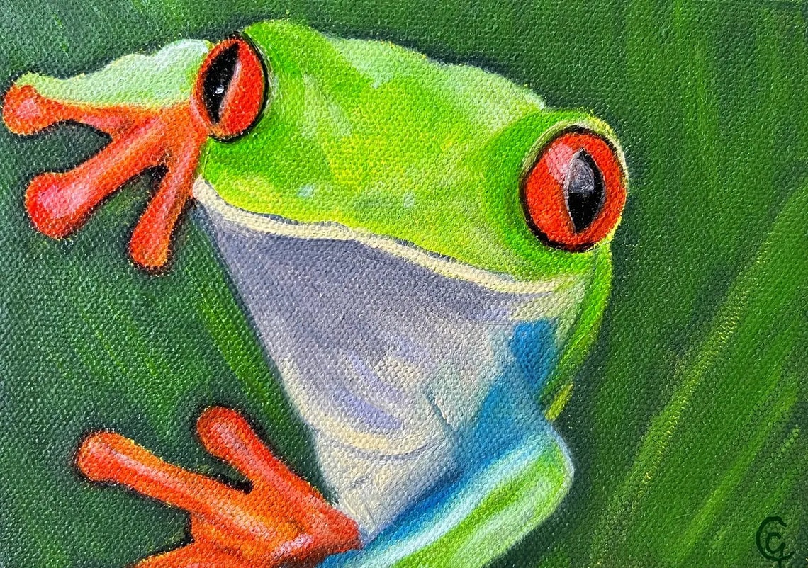 RIBBIT (tree Frog) - Greeting Cards and Prints From Original Oil ...