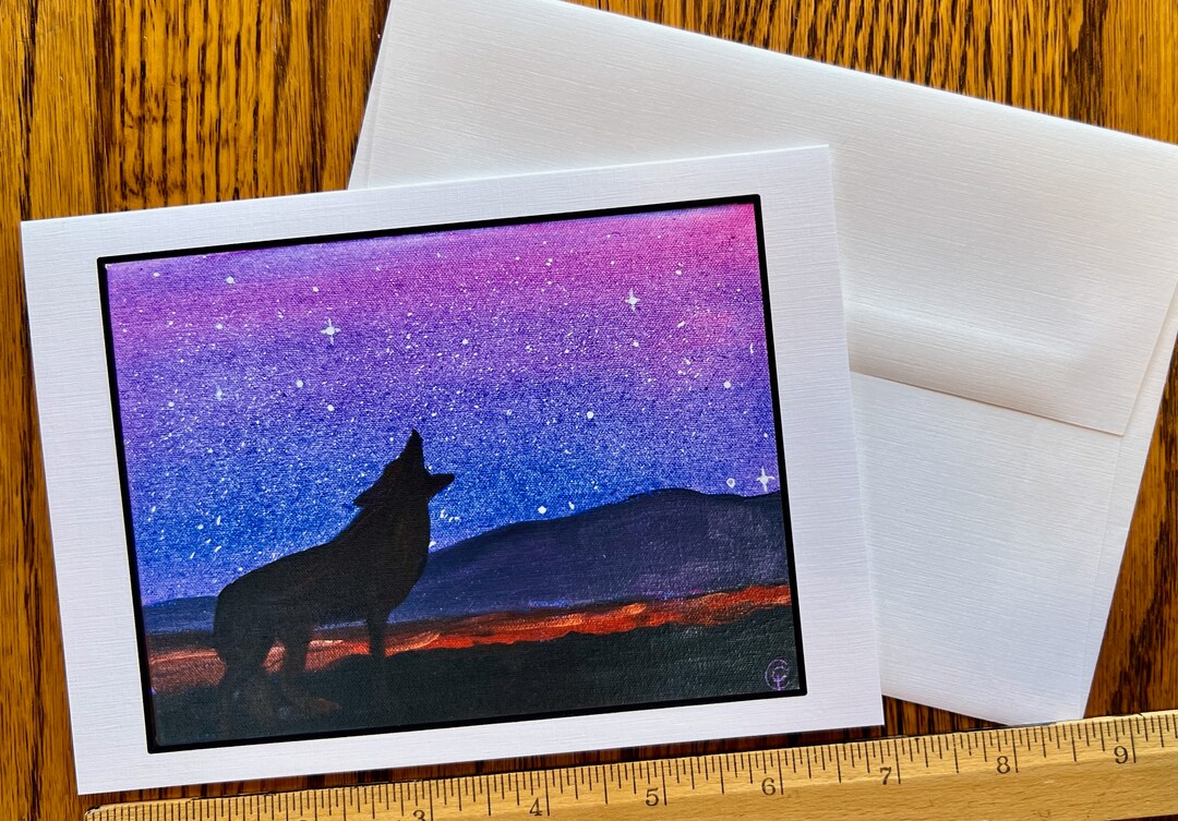 COYOTE SINGING the STARS Into the Sky - Greeting Cards and Prints From ...