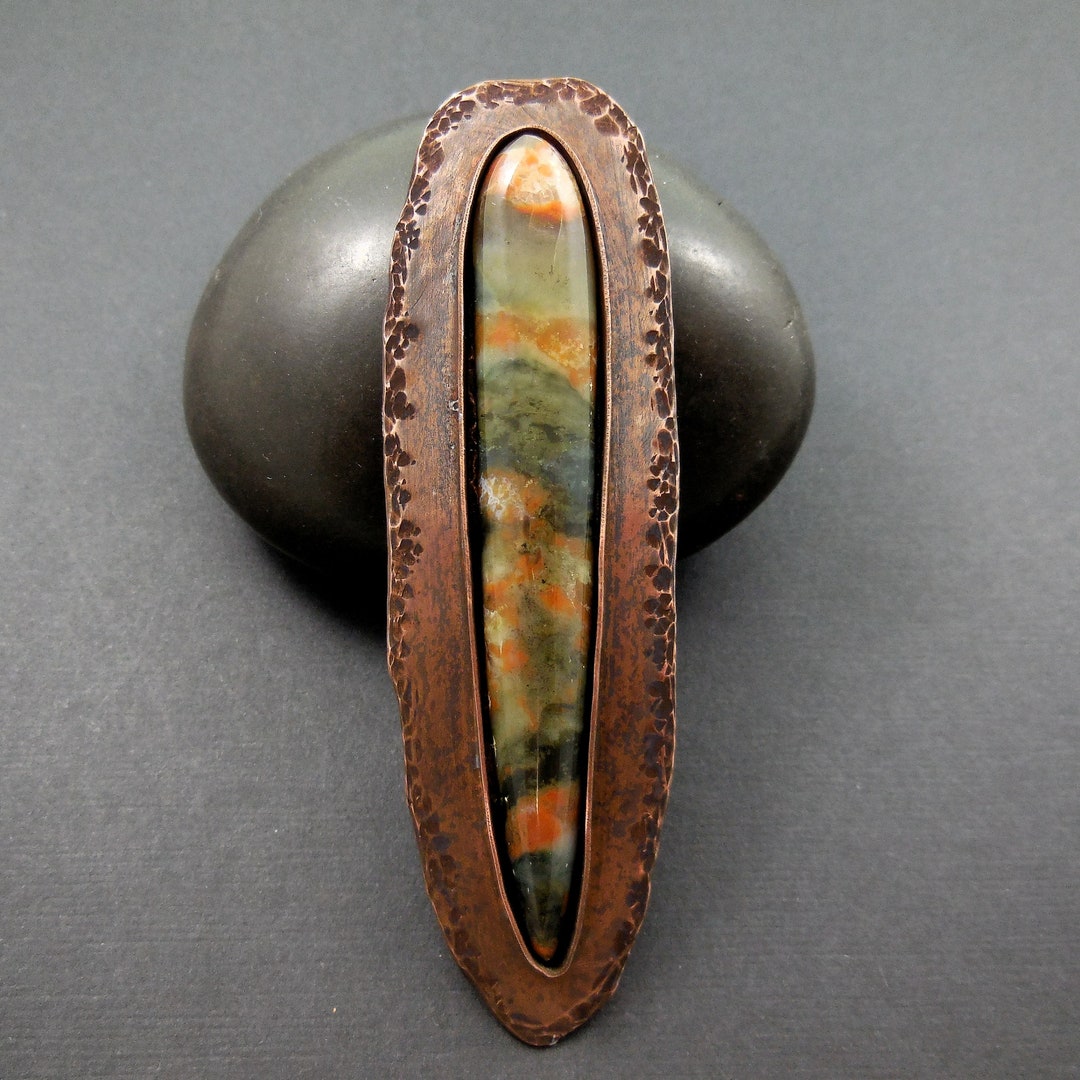 Custom Size Ring or Pendant-coprolite Cabochon-copper and Stone ...