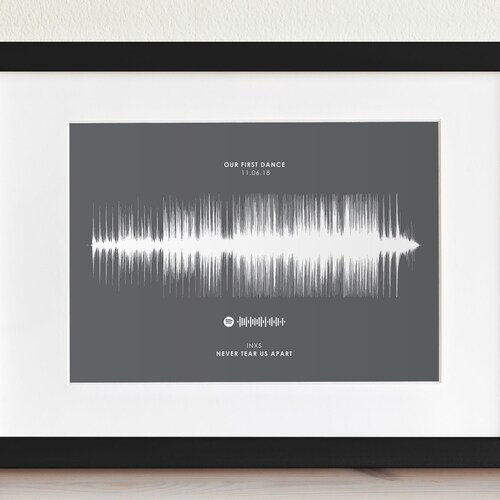 Personalised Sound Wave Print Song Soundwave Poster Framed - Etsy UK