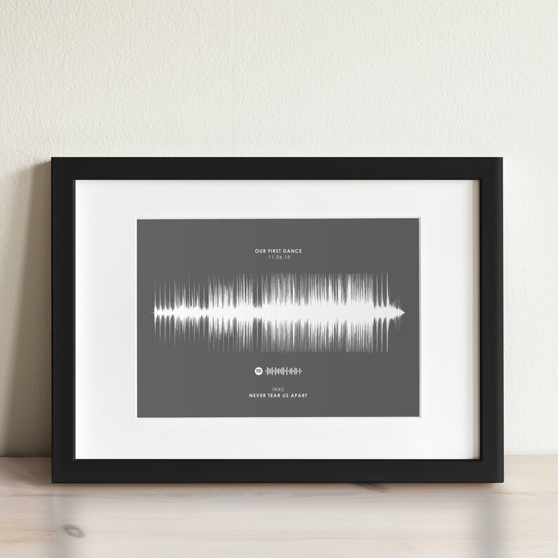 Personalised Sound Wave Print Song Soundwave Poster Framed | Etsy UK