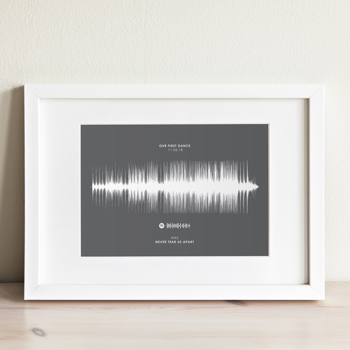 Personalised Sound Wave Print Song Soundwave Poster Framed | Etsy UK