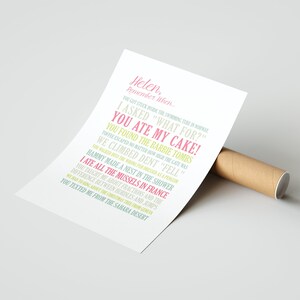 Remember When Personalised Print - Special Memories Poster - Framed A3 ...