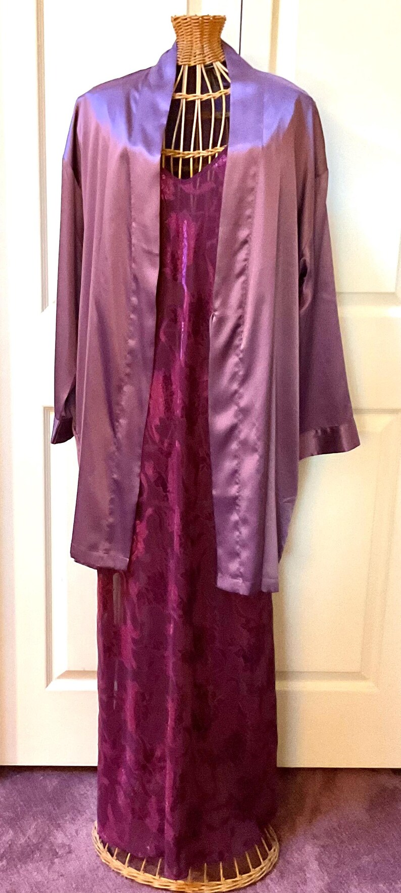 Vintage Victoria's Secret Lingerie Set / SZ L / Robe and Gown / Retro ...