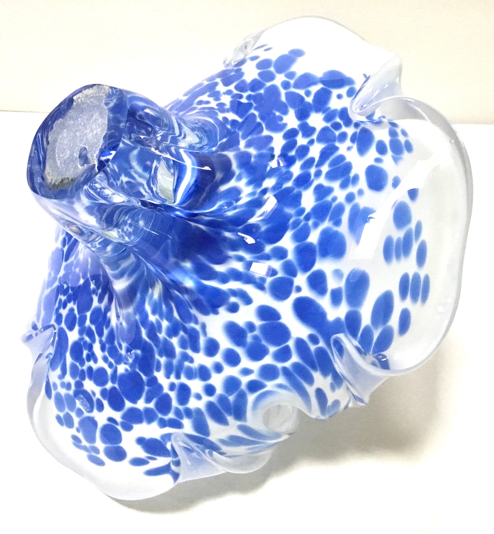 Vintage Royal Gallery Poland Art Glass Basket Pedestal Bowl Etsy