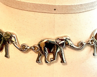 Vintage Gold Anne Klein Elephant Chain Belt /40” / Retro / Preppy ...