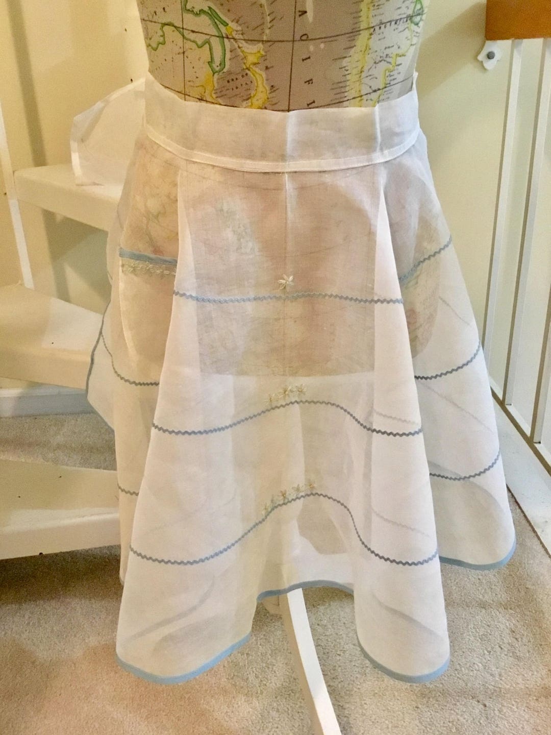 Vintage Organdy Flowered Apron / NOS / Kitchen & Dining / Home and ...