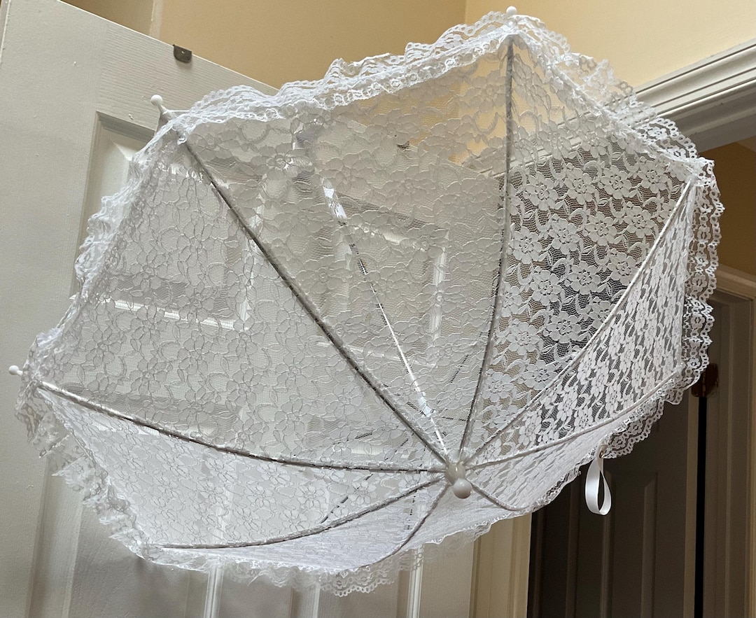 Vintage White Lace Parasol / Bride Parasol / Accessories / Retro ...