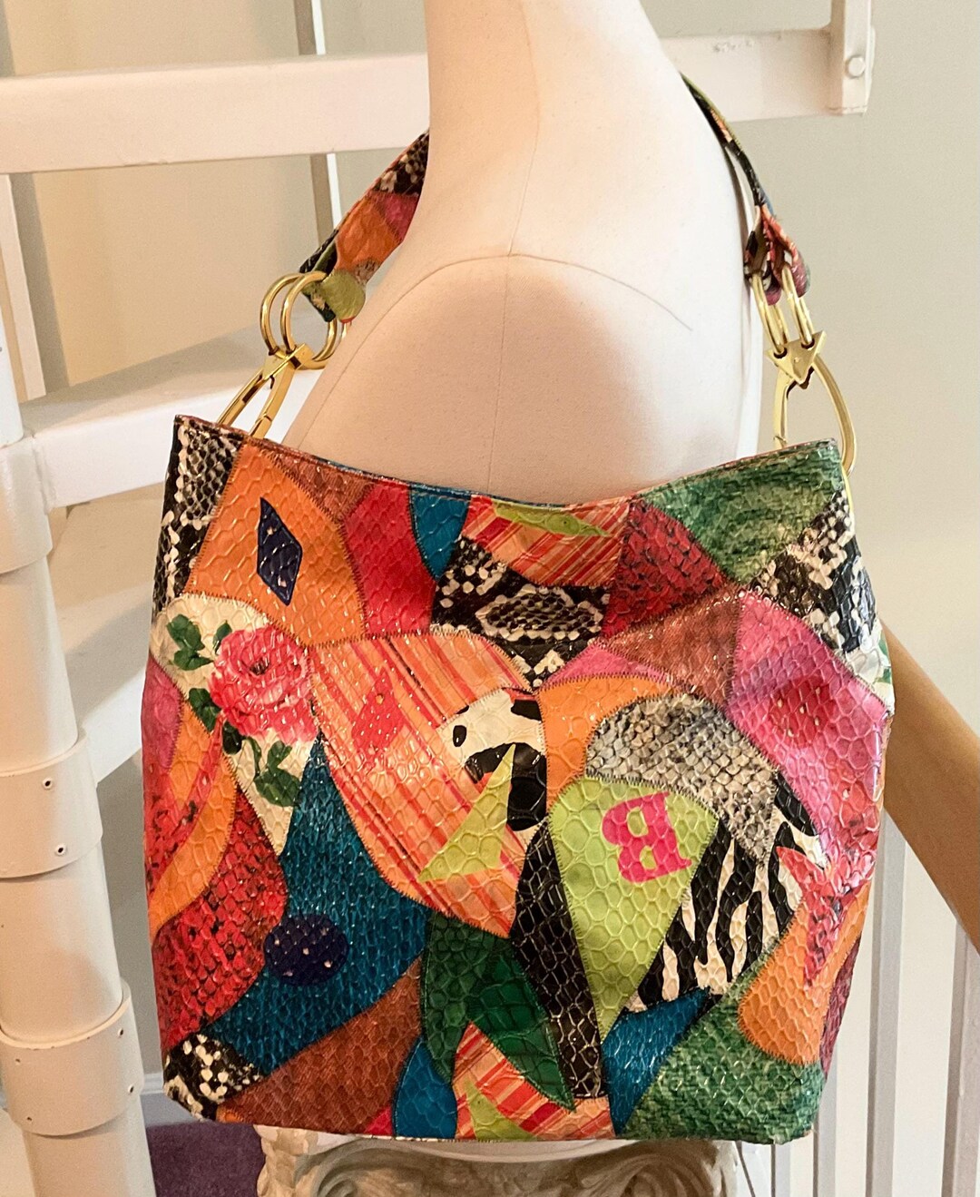 Vintage Braciano Bucket Bag / Hobo Bag / Shoulder Bag / Retro / Boho ...