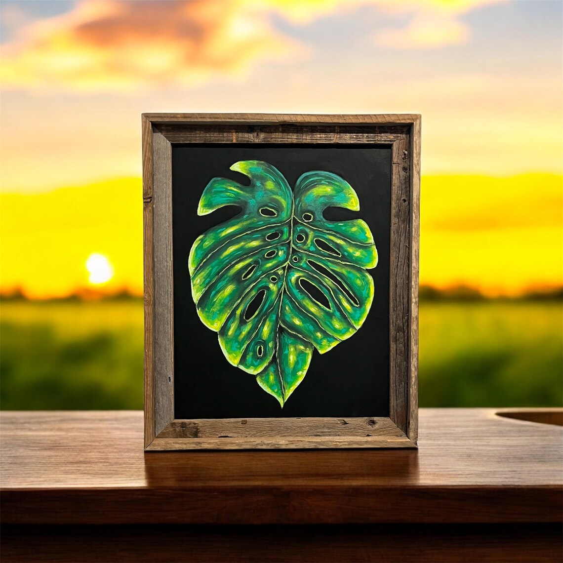 Hand-painted Monstera Plant Art - Etsy