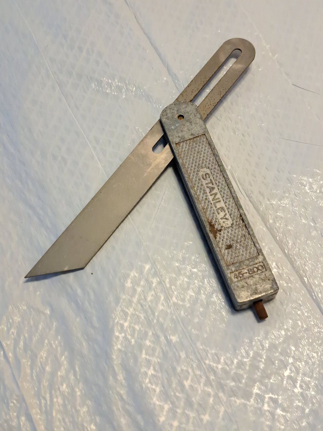 Vintage Stanley 8" Metal Sliding T-bevel Carpenter Woodworking Tool ...