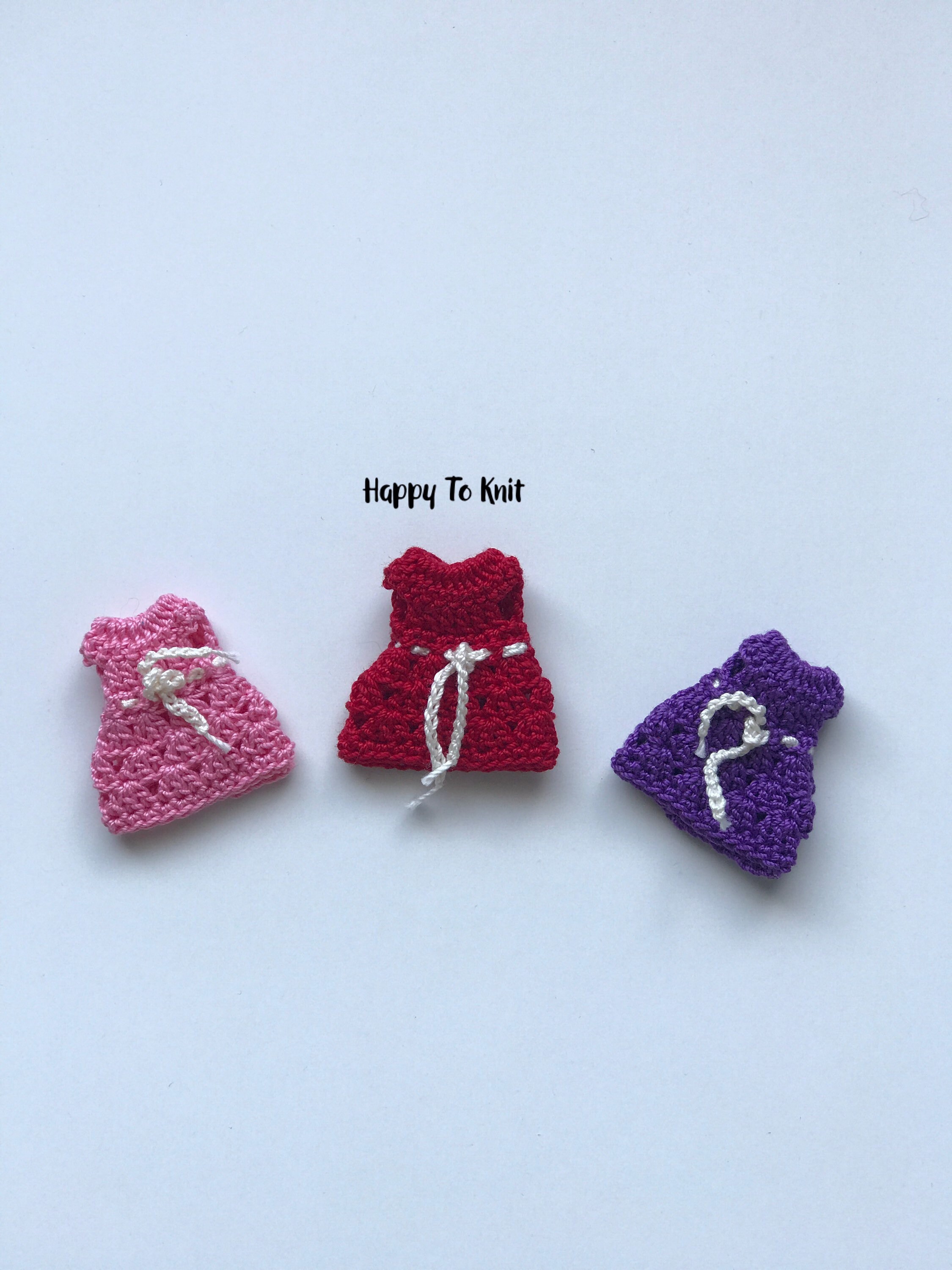 Miniature clothes Set of three miniature dresses | Etsy