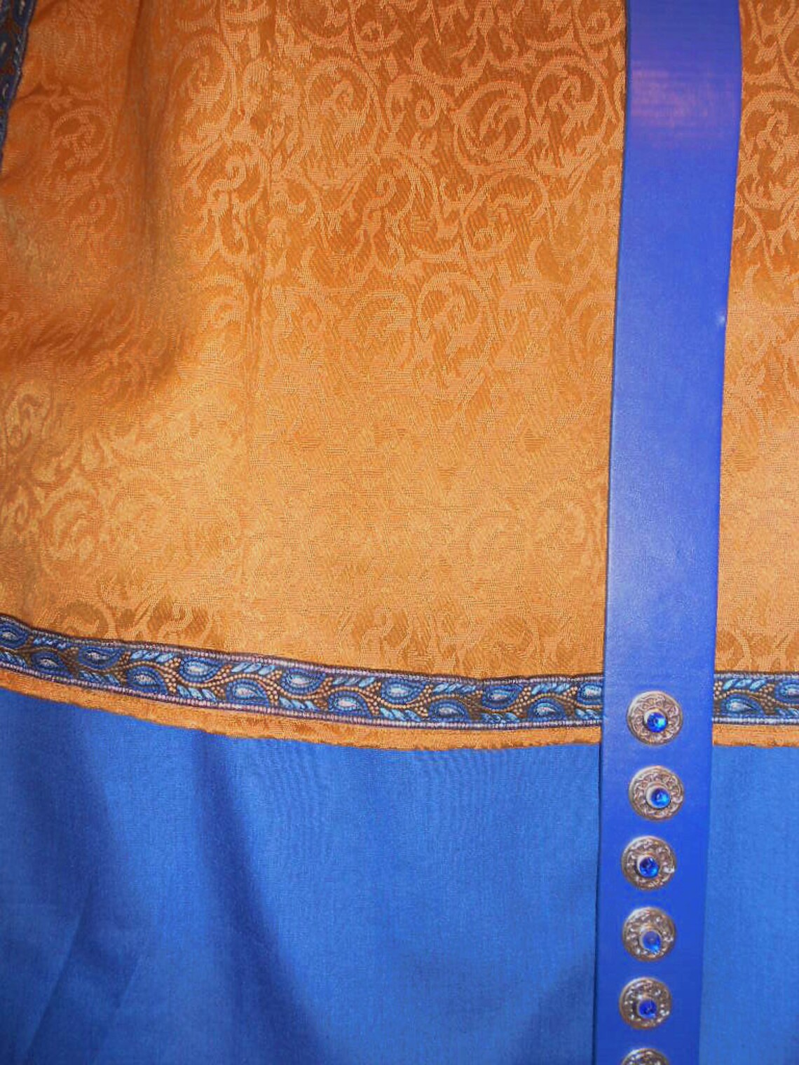 Renaissance Costume Medieval Gown SCA Garb Gold Damask Tabard Ctn ...