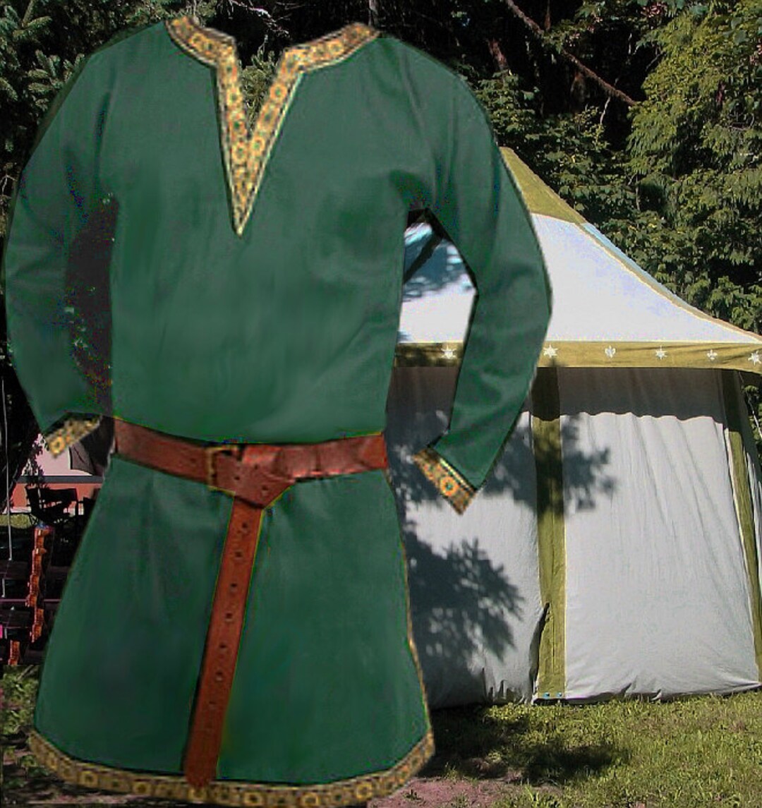 Medieval Costume Renaissance SCA Garb Norse Saxon Male Tunic Shirt ...